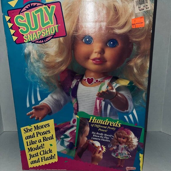 Galoob | Toys | 991 Suzy Snapshot Doll Poseable Vintage 14 Newsealed ...